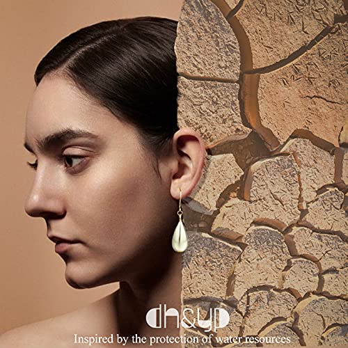 dh&yp Gold teardrop earrings for women,French Style Simple Temperament Water Drop Dangle Earrings for Women, Independent Designer, gift for girlfriend, Mom, Sister