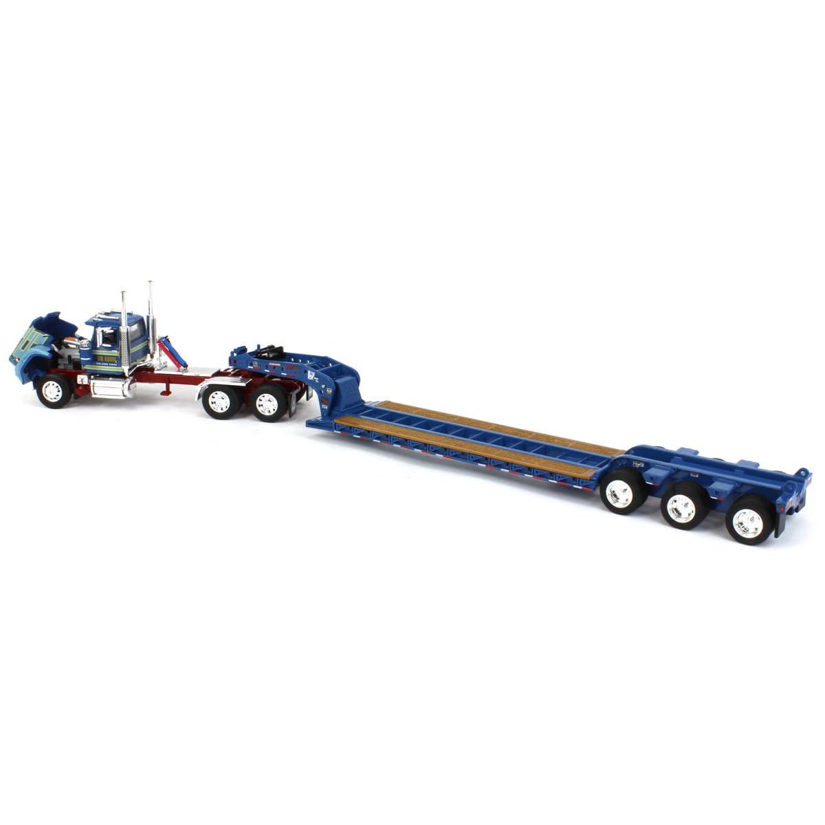 DCP 1/64 Mack Super-Liner Semi Truck w/Fontaine Magnitude Tri-Axle Lowboy Trailer Sid Kamp 60-1480