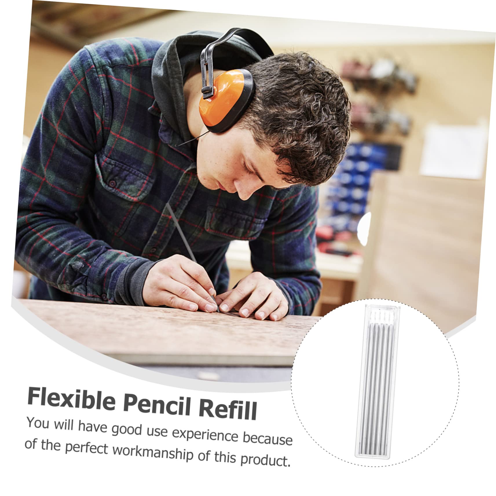 Ciieeo 12 pcs carpentry brush Mechanical Pencil Refills Architect Marker Pencil Carpenter Pencil Replacement Refill mechanical pencils mechanic tool Drawing Pen Refill Mini lead graphite