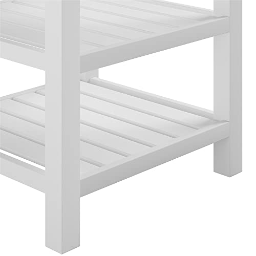 DHP Camden 24” Bathroom Vanity, White with Black Towel Rack