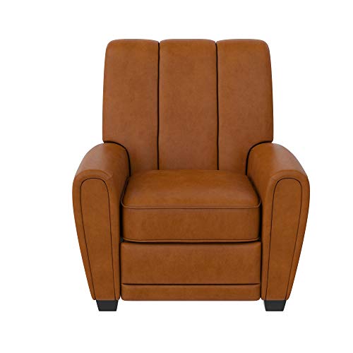 DHP Vertical Pushback, Camel Faux Leather Recliner