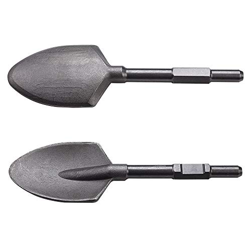 Electric Demolition Hammer shovel 1 1/8" Shank Hex 17 5/16" Length Clay Spade Chisel Cutter Bit Scoop Breaker (triangle blade)