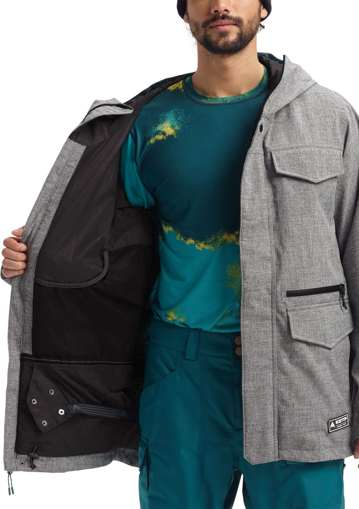 Burton Mens Covert Jacket Slim, Bog Heather New, Small