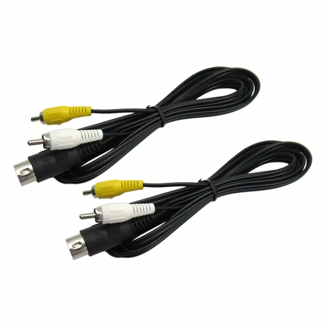 WGL New 6FT RCA TV AV Audio Video Cord Cable for Sega Genesis 1 & Sega Master System