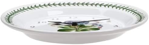 Portmeirion Botanic Garden 10.5" Wall Clock | Garden Lilac Motif | Fine Earthenware | Chip Resistant Glaze | Made in England | Ideal for Room & Kitchen Décor
