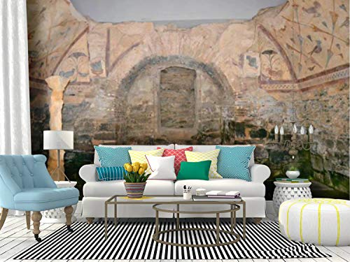 Kanworse Bóveda Romana Canvas Print Wallpaper Wall Mural Self Adhesive Peel & Stick Wallpaper Home Craft Wall Decal Wall Poster Sticker for Living Room