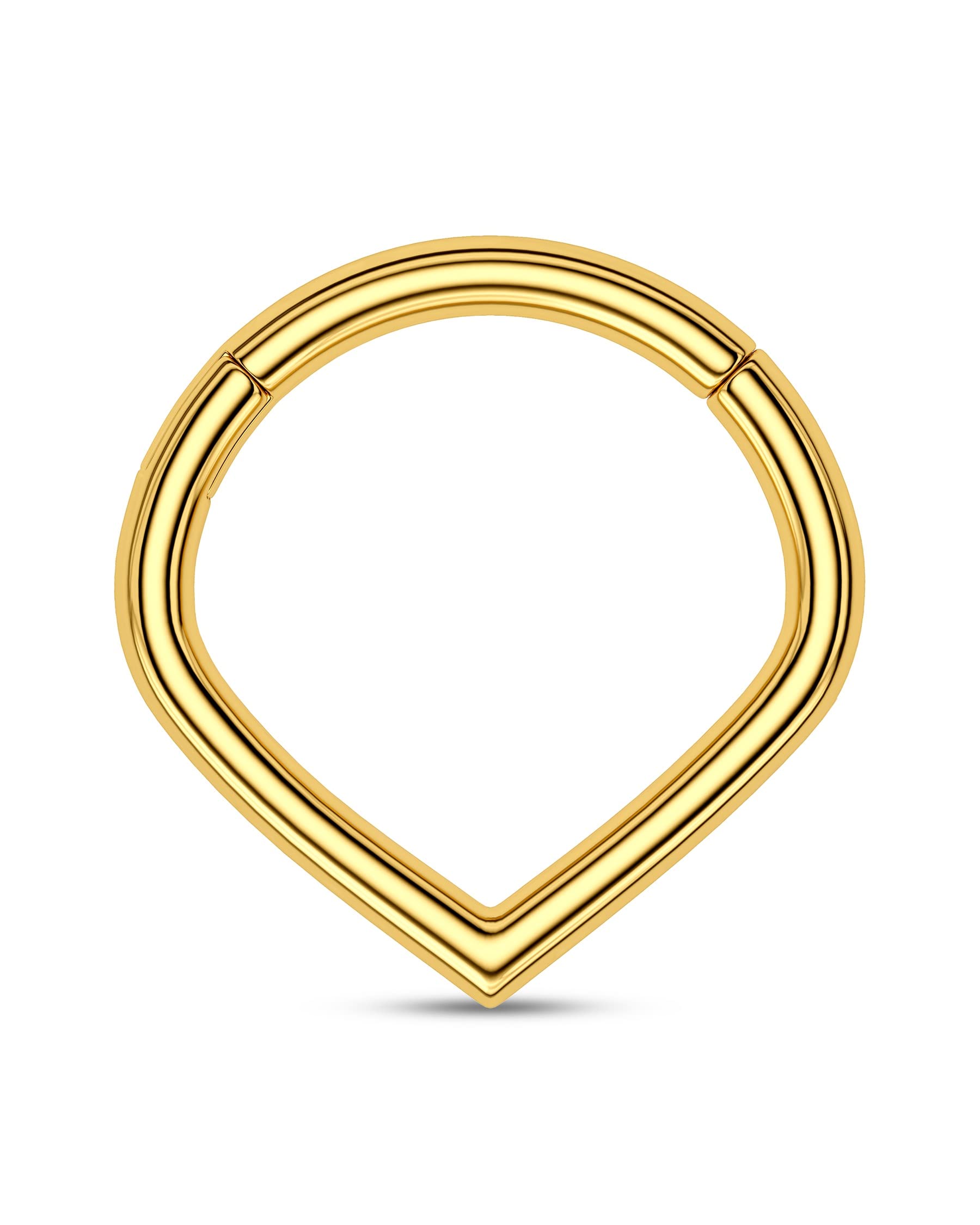 CM Crareesi Mania Teardrop Septum Rings 316L Surgical Steel 8mm Gold 16G Daith Earrings Septum Nose Hoop Septum Clicker Ring Helix Tragus Conch Piercing Jewelry