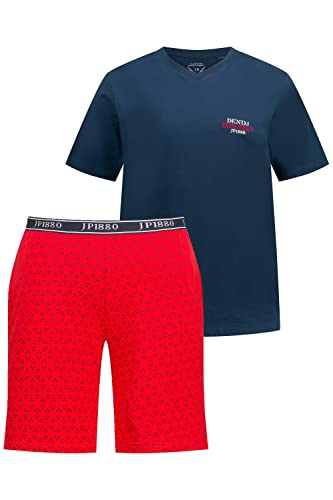 JP 1880 Menswear Big & Tall Plus Size L-8XL Short Pajama Set paprika red XXXXX-Large 813785520