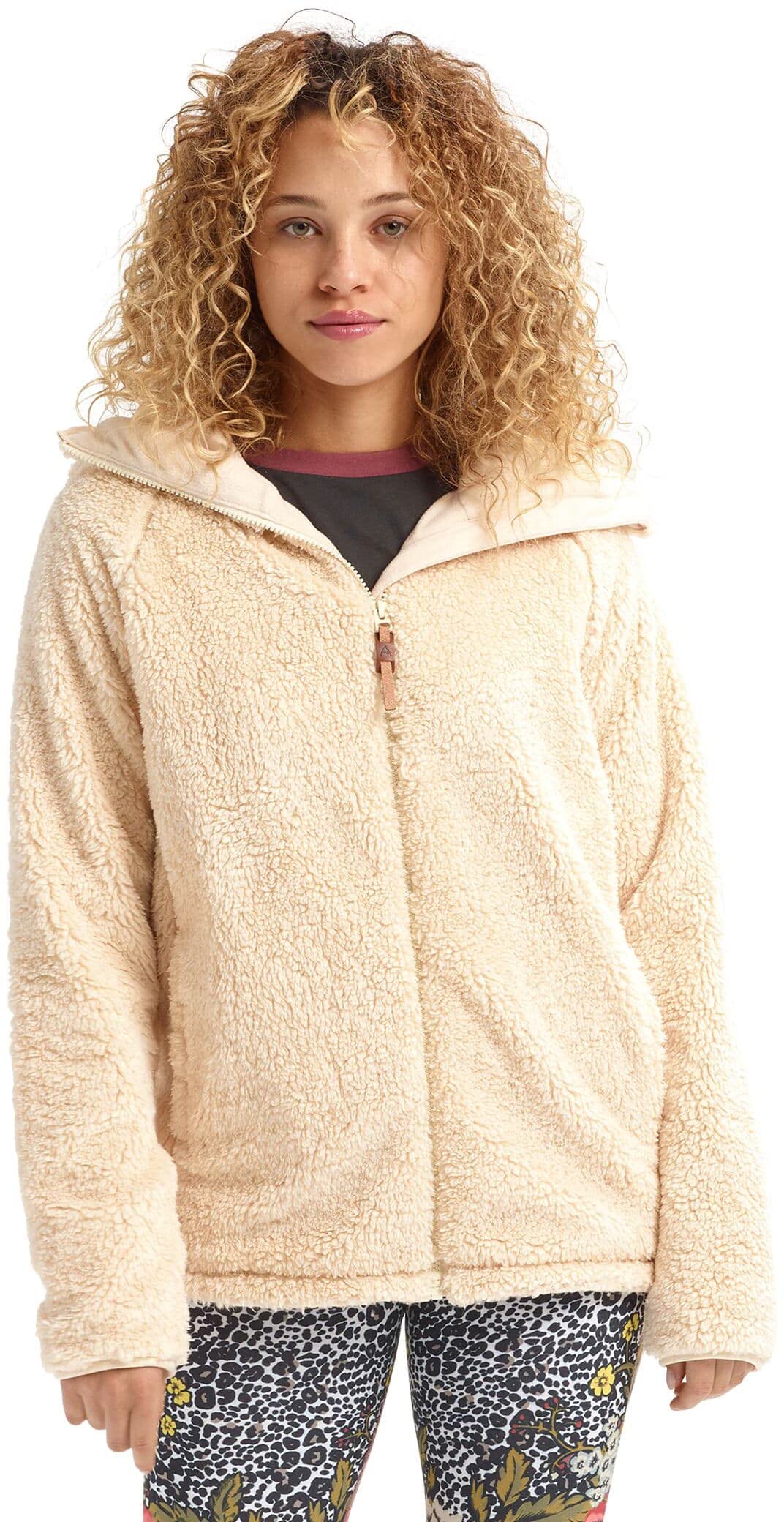 Burton Women's Lynx Full-Zip Fleece, Crème Brûlée, Medium