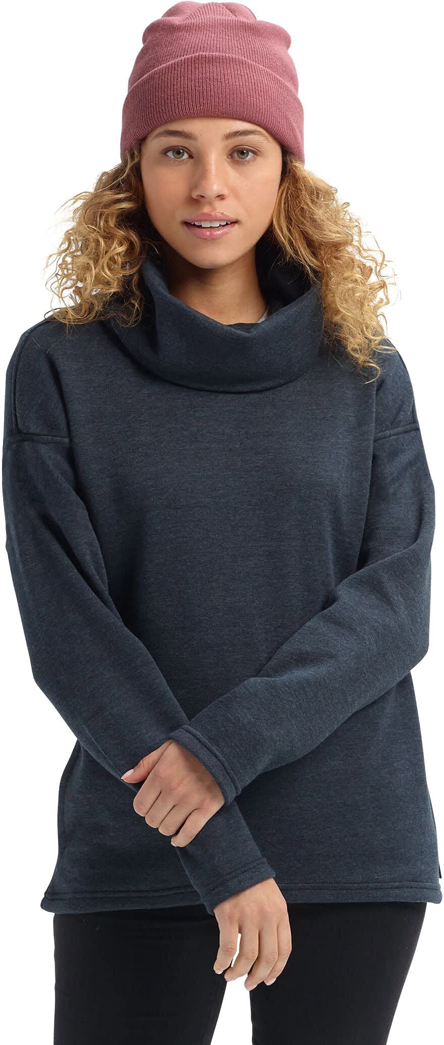 Burton Womens Ellmore Pullover, True Black Heather New, Medium