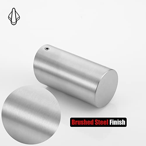 JQK Bathroom Towel Hook Brushed, Coat Robe Clothes Bath Wall Hooks for Kitchen Garage SUS 304 Stainless Steel, 4 Pack Brushed Steel, TH600-BN-P4