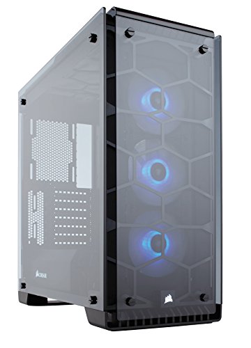 Corsair Crystal 570X RGB Mid-Tower Case, 3 RGB Fans, Tempered Glass - Black