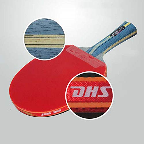 EDOSSA Game Table Tennis Bats, Offensive Table Tennis Racket/Short Handle/As Shown (Color : Long Handle, Size : As Shown)