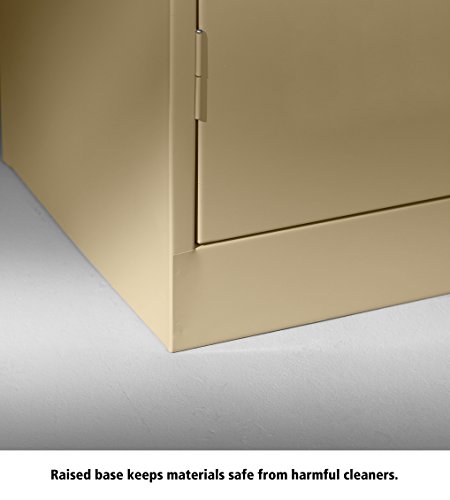 Tennsco 7214 24 Gauge Steel Standard Welded Combination Storage Cabinet, 5 Shelves, 150 lbs Capacity per Shelf (50 lbs per half shelf), 36" Width x 72" Height x 18" Depth, Putty