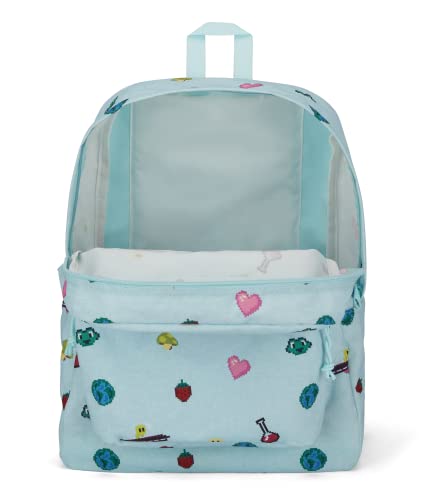JanSport SuperBreak Backpack - Durable, Lightweight Premium Backpack - Pixel Party