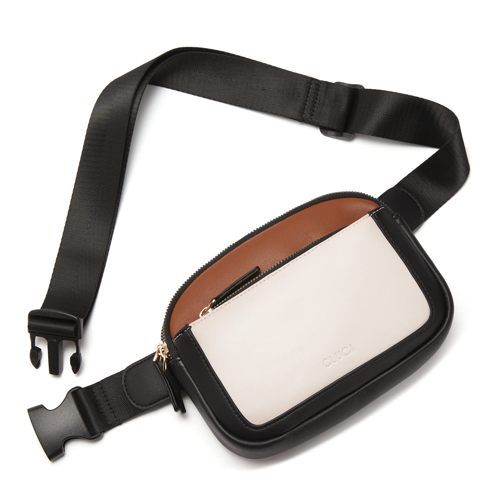 CLUCI Belt Bag for Women, Mini Everywhere Crossbody Waist Bag Adjustable Strap, Vegan Leather Women's Fanny Pack