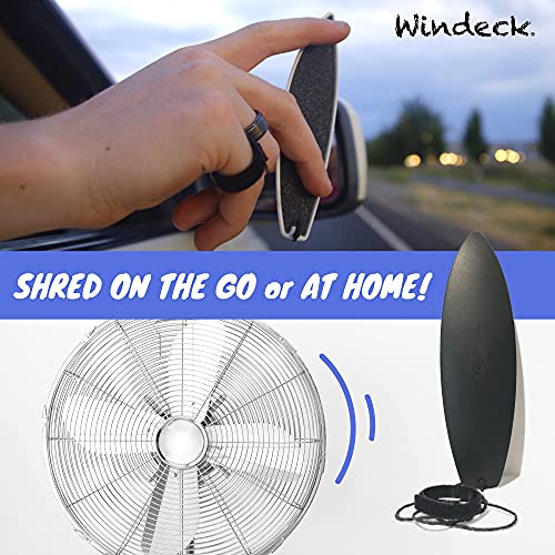 Windeck Finger Surfboard - Rad Fingerboard Toy - Surf The Wind - Mini Board for Kids and Surfers Looking to Hone Their Surfer Skills (Stealth)