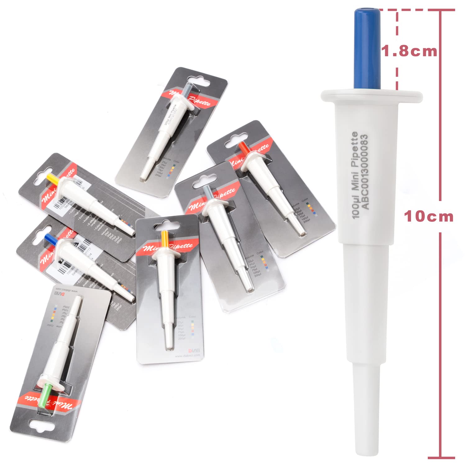 ONiLAB Mini Fixed Volume Pipette Manual Single Channel Pipettor, Laboratory Micro Pipette ,Micropipette Volume 100μl Blue