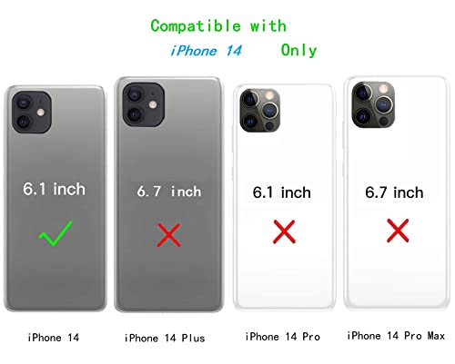Jaorty Phone Case for iPhone 14 with Card Holder for Women Men,iPhone 14 Crossbody Cases with Strap Lanyard for Girl,PU Leather Anti-Lost Strap Case for iPhone 14 6.1",Gold