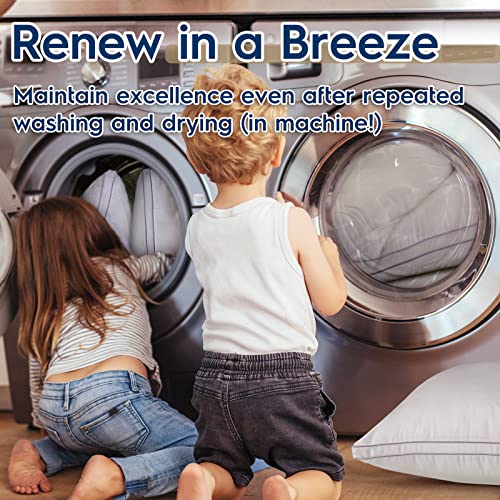 viewstar Pillows King Size Set of 2, Bed Pillows for Sleeping, King Pillows 2 Pack for Back, Stomach or Side Sleepers, Fluffy Pillows for Bed with Down Alternative, Machine Washable, 20" x 34"