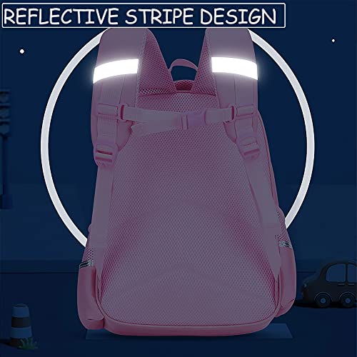 MOCCNORA Girls Backpack 16 Inch Cute Cat Backpack for Girls Princess Bowknot Backpack with Lunch Bag for Primary Students