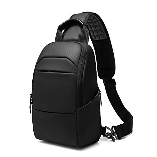 Messenger Bag for Men,Small Black Sling Crossbody Bags,Waterproof Daypacks,Hiking Biking Shoulder Bag