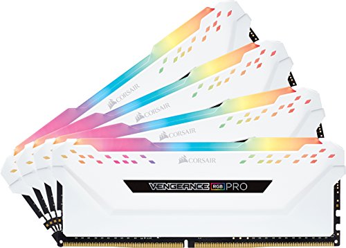 Corsair Vengeance RGB Pro DDR4 3600MHz C18 LED Desktop Memory - White 32GB (4x8GB) (Pack of 4)