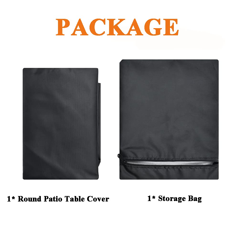 Onlyme Patio Table and Chairs Cover Round, Outdoor Durable and Waterproof Furniture Set Covers, 90 inch