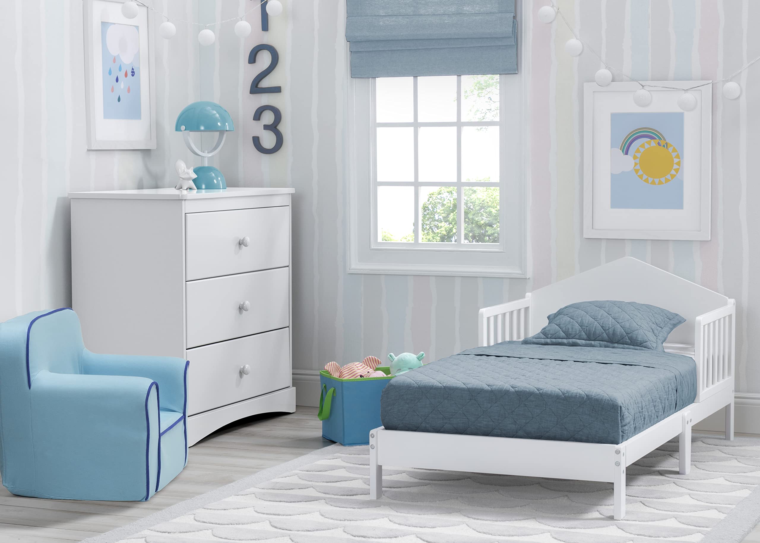 Delta Children Homestead Toddler Bed - Greenguard Gold Certified, Bianca White