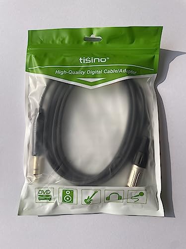 tisino 1/4" to XLR Cable, 6.35mm TRS to XLR Male Nylon Braid Quarter inch TRS to XLR Male Balanced Interconnect Microphone Cord Patch Cable - 10ft