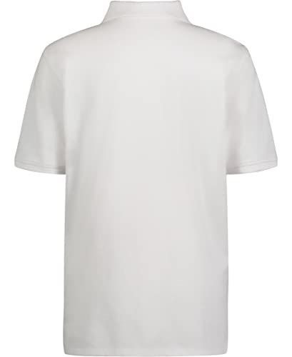 Calvin Klein Boys' Short Sleeve Micro Pique Graphic Polo, Rise Up White, 14-16
