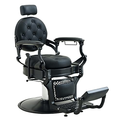Nazalus Barber Chair Hair Salon Chair,Heavy Duty 700 LBS, for Hair Stylist Barber Beauty Tattoo Massage (Barber Chair)