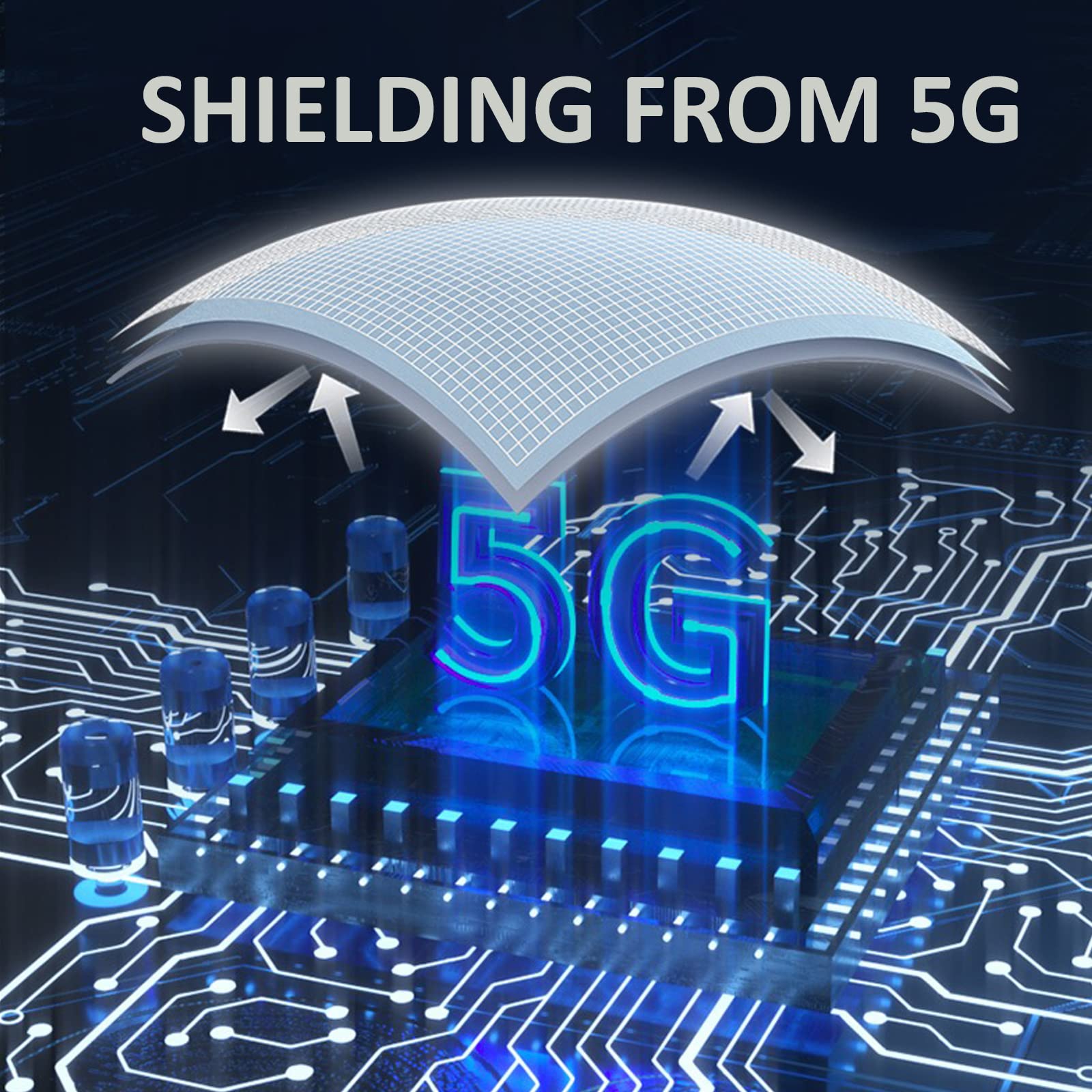 Faraday Fabric, Shielding Copper Conductive Military Grade Faraday Cloth, 5G Signal WiFi Blocking Faraday Cage 43'' x 118'' + 86ββL Tape