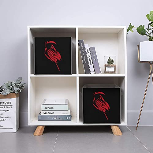 Grim Reaper Large Cubes Storage Bins Collapsible Canvas Storage Box Closet Organizers for Shelves