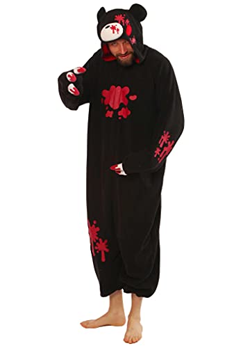 SAZAC Gloomy Bear Kigurumi - Onesie Jumpsuit Halloween Costume (Black)