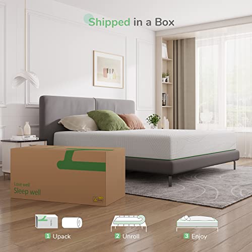 Novilla King Mattress, 12 Inch Gel Memory Foam Mattress Cooling, King Size Mattress in a Box for Back Pain Relief, Medium Firm Mattress with Edge Support & Motion Isolation