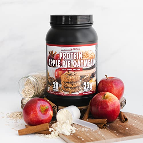 BOWMAR NUTRITION 100% Whey Protein Powder, The Best Tasting Whey Isolate Protein Meal Replacement with 22g of Protein Per Serving (28 Servings, Apple Pie Oatmeal)
