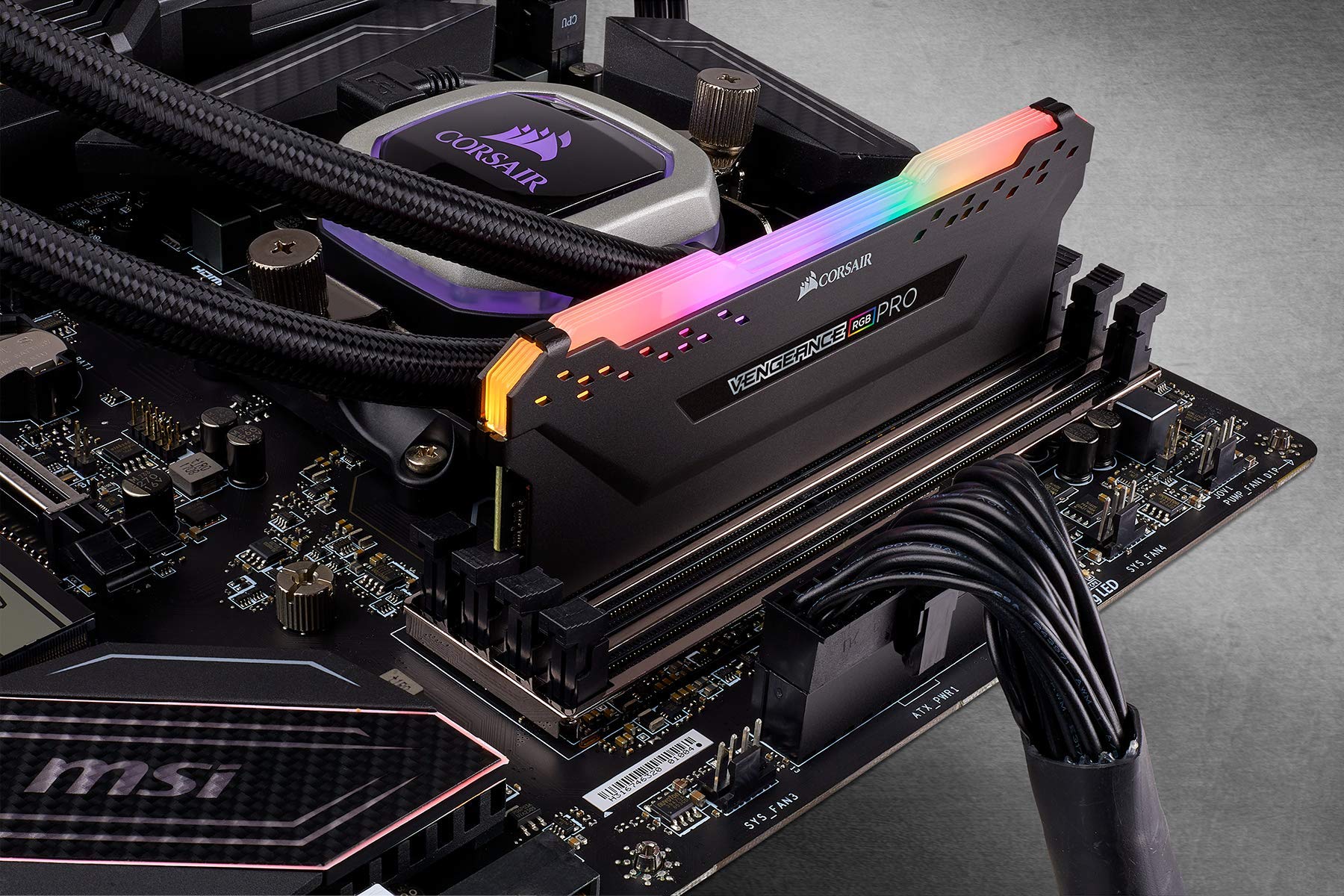 Corsair Vengeance RGB Pro 8GB (1x8GB) DDR4 3200 (PC4-25600) C16 Optimized for AMD Ryzen – Black