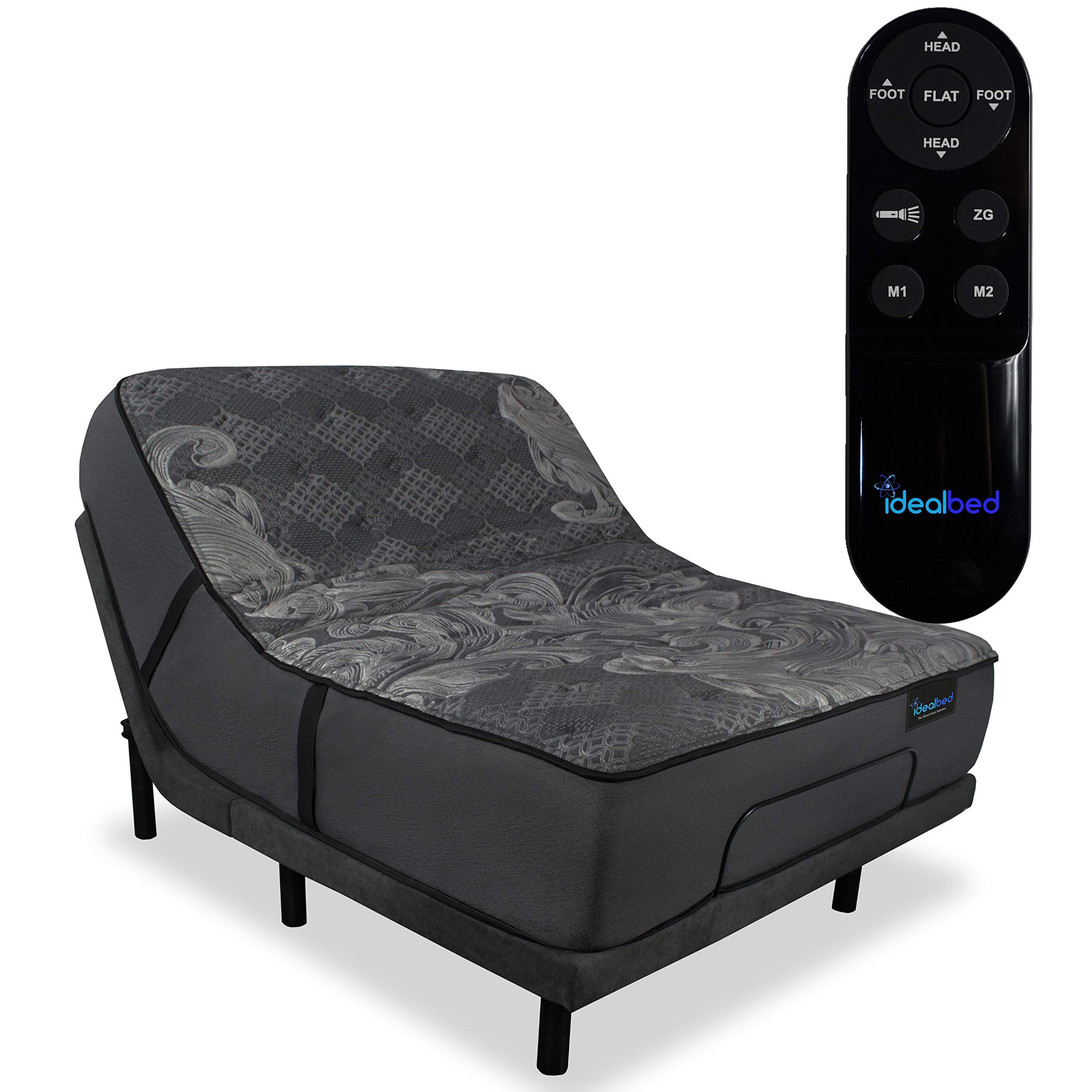 iDealBed iQ5 Luxury Hybrid Mattress and Adjustable Bed Sleep System, Pressure Relief Sleep, Zero Gravity, Anti-Snore, Custom Comfort Positions (Full, Luxury Firm (Medium Firm) + 3i Custom)