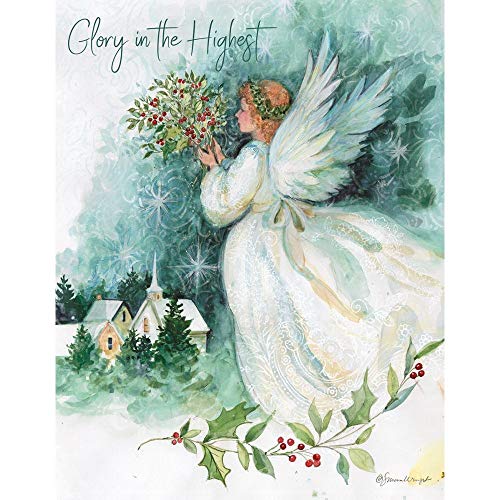 LANG "Angel of Christmas" Boxed Cards, 18 Cards and 19 Envelopes with Stunning Angel Artwork by Susan Winget, Spread Joy and Love this Holiday Season (1004840)
