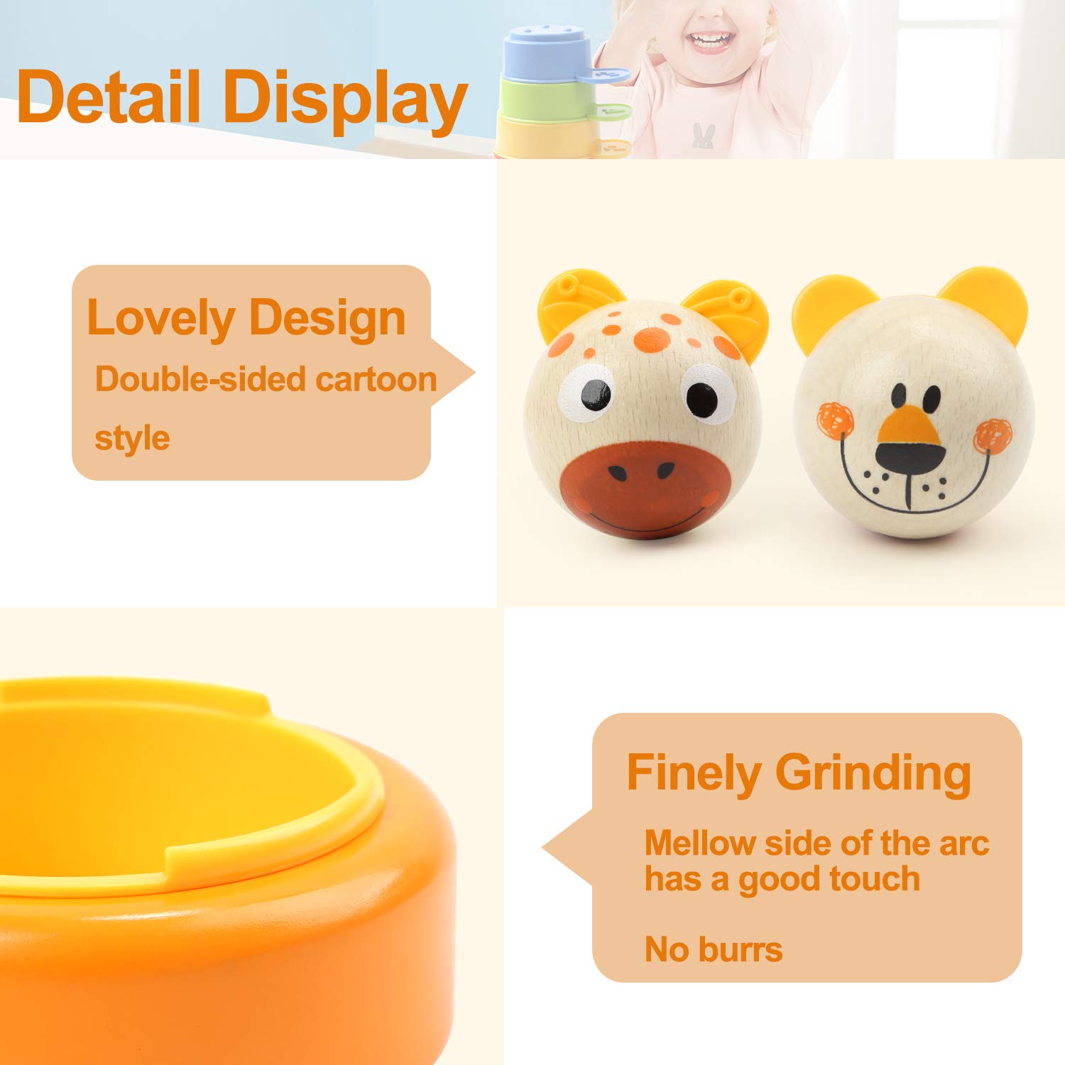 TOP BRIGHT Stacking Cups Baby Bath Toys, Nesting and Stacking Cup Baby Montessori Toys, Colorful Stacking Toys for 1 Year Old Toddler Gifts
