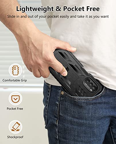 SOiOS for Motorola Moto G-5G 2022 Case: Drop Proof Sturdy Protection Phone Cover with Kickstand Military Grade Rugged Shockproof TPU Matte Textured(NOT 4G)