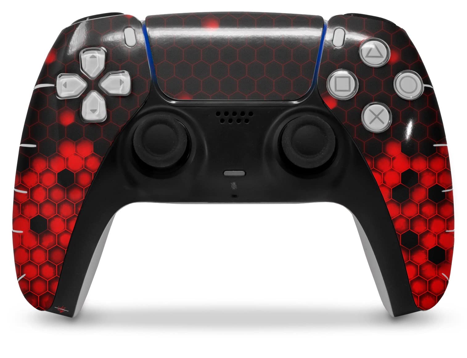WraptorSkinz Skin Wrap compatible with Sony PS5 DualSense Controller HEX Red (CONTROLLER NOT INCLUDED)