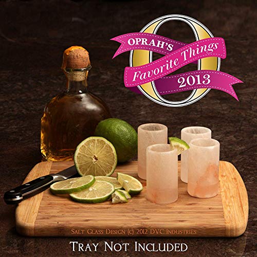 The Spice Lab Tequila Shot Glasses - Pink Himalayan Salt Tequila Shot Glasses - 4 Pack - Just Pour, Shoot and Bite a Lime - Natural – Perfect for your Bar