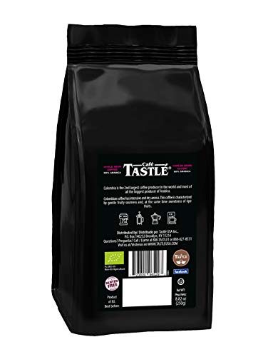 Cafe Tastle Colombia Medium-Dark Roast 100% Arabica Whole Bean Coffee, 8.82 Oz (Pack Of 2)