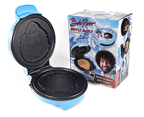 Uncanny Brands Bob Ross Waffle Maker - Bob's Iconic Face on Your Waffles - Waffle Iron