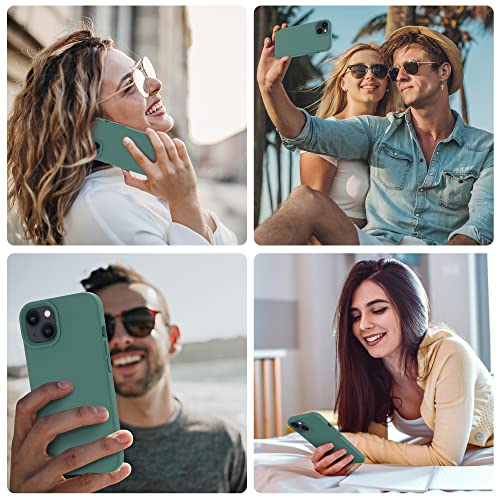 OTOFLY Designed for iPhone 14 Plus Case, Silicone Shockproof Slim Thin Phone Case for iPhone 14 Plus 6.7 inch (Pine Green)