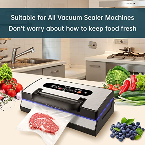 SEATAO 6” X 10” 300 Count Vacuum Sealer Bags,precut Pint, Ideal for Food Saver, BPA Free, Commercial Grade, Great for Storage, Meal Prep and Sous Vide
