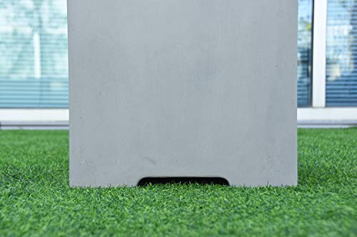 Elementi Light Grey Propane Tank Cover Fire Pit Accessories Square 20 Inches Concrete Outdoor Side Table Fits Standard 20 Pound Propane Tank Hideaway Table