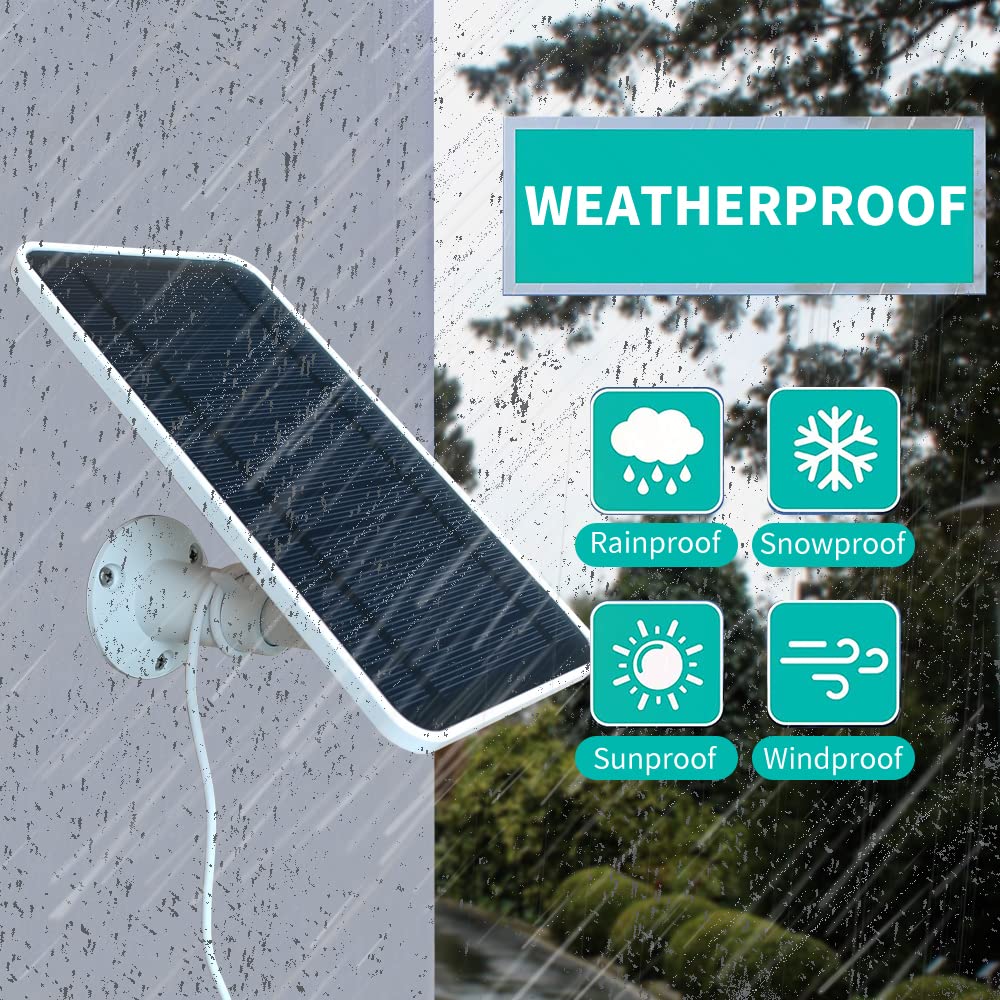 DIANMU Solar Panel for Arlo Ultra/Ultra 2/Pro 3 Floodlight/Pro 4 XL/Pro 5S 2K Spotlight Camera (Not for Arlo Pro3/Pro4) with 13 FT Magnetic Charging Cable and Aluminium Alloy Adjustable Mount (2 Pack)